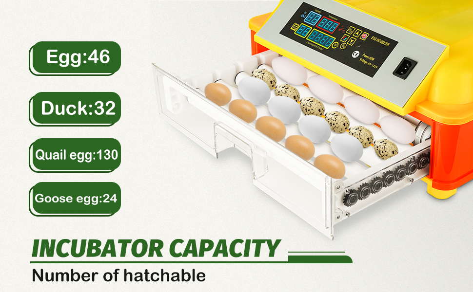 China 46 Egg Incubator for Hatching Eggs, Automatic Egg Turner with ...